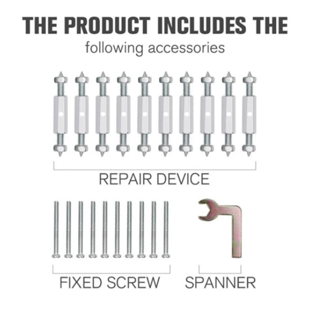 10Pcs Repair Kits Tools Switch Socket Cassette Screws Support Rod Wall ...