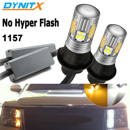 Canbus 1157 LED Turn Signal Light Bulbs Switchback Amber White Anti ...