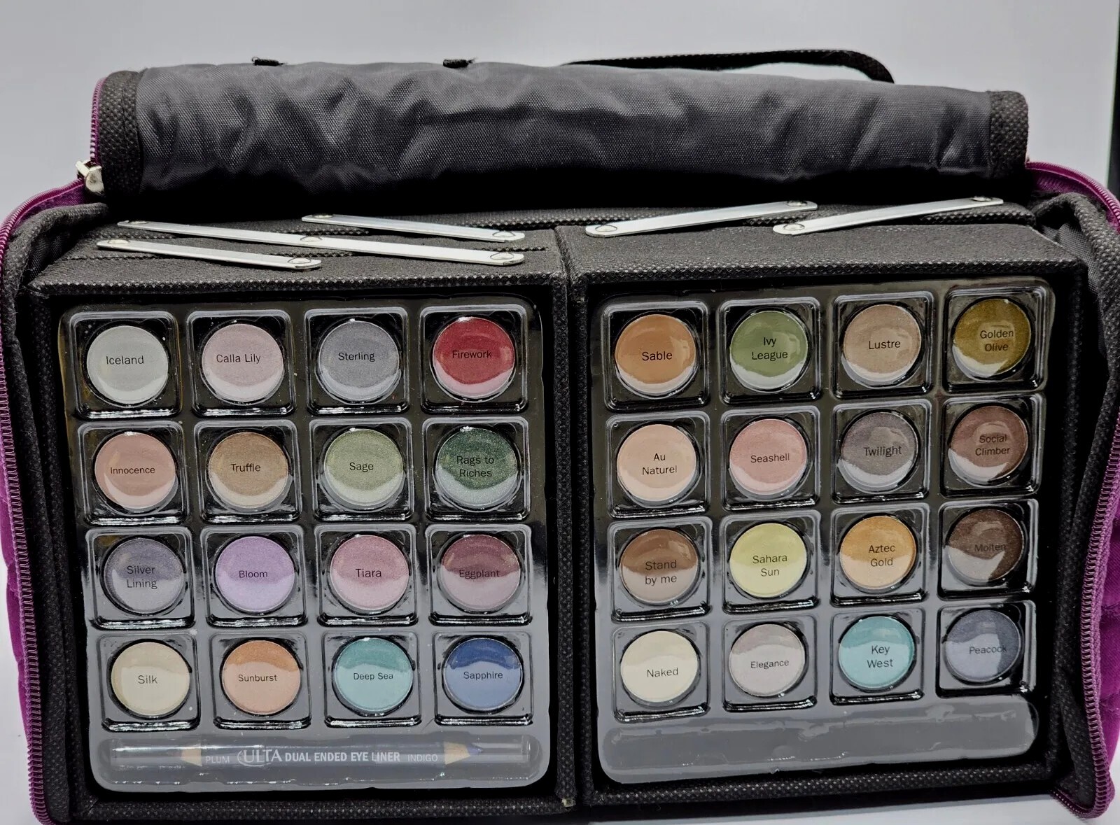 ULTA Makeup Kit Beauty Box 76 Piece in a Purple Quilted Fold-Out Case ...