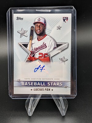 2022 Topps Update LUCIUS FOX Baseball Stars Autograph Auto Nationals ...