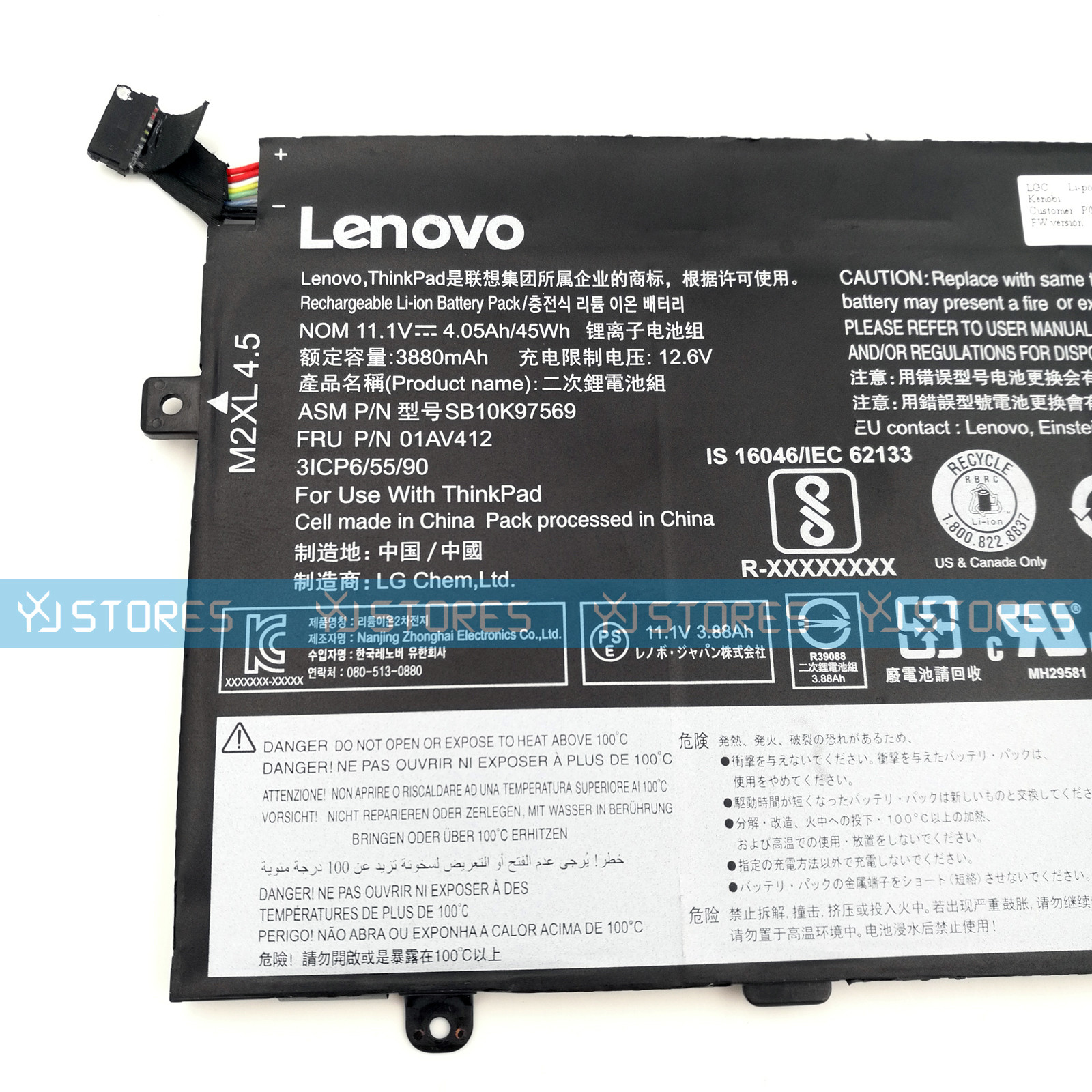 Genuine 01AV412 01AV413 Battery for Lenovo ThinkPad E470 E470C E475 ...