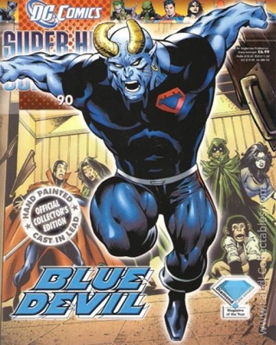 DC Super Heroes Eaglemoss 2011 Diecast Metal Statue #90 Blue Devil Mag Only | eBay