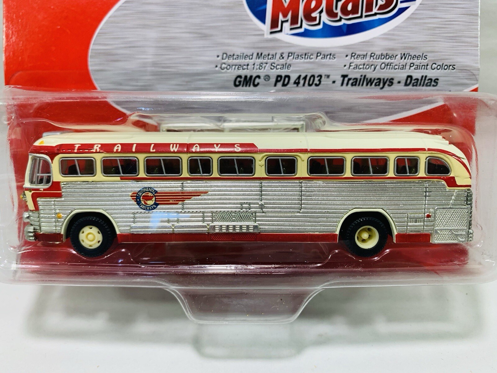 Mini Metals Ho Scale 1:87 Trailways Dallas GMC PD 4103 Bus RTR 32110 | eBay