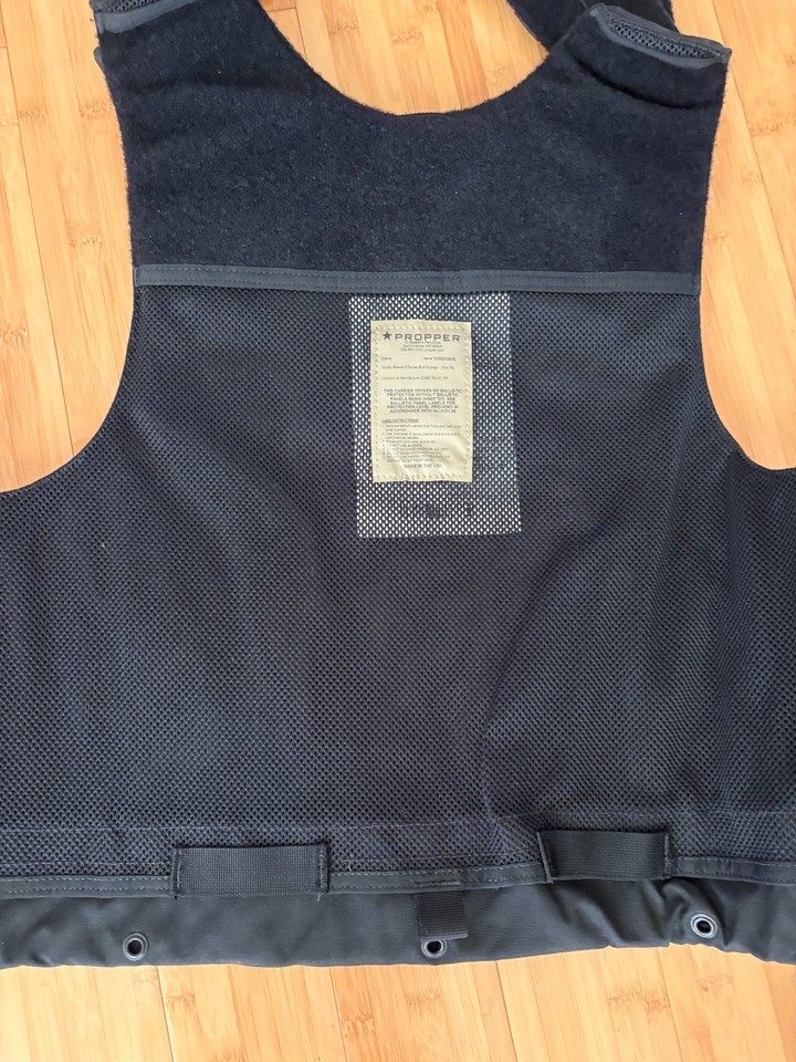 PROPPER Breach 2 Tactical Plate Carrier IIIA Armor Panels XL Black ...