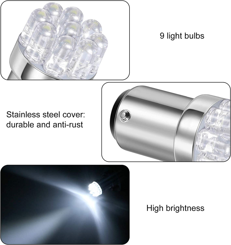 10 Pieces 1004 Marine LED Replacement Bulb 90 Bulb for Boat Navigation ...