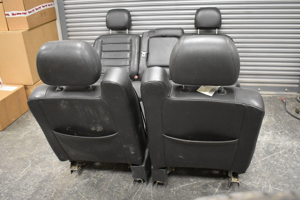 DMG 2005-2007 Hummer H2 1st & 2nd Row Black Leather Seats Ebony-48I ...