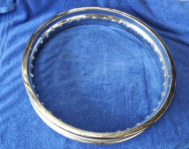 Triumph DUNLOP Wm3 18 Conical Hub Rear Wheel Rim Sprocket Chain BSA 37 ...