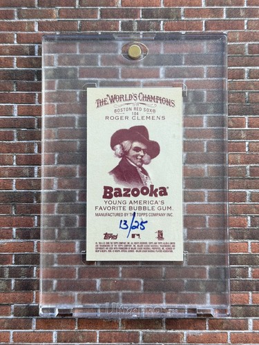 2006 Topps Allen & Ginter's - Mini Bazooka Back #104 Roger Clemens /25 ...