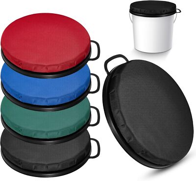 4 Pcs 5 Gallon Bucket Seat Cushion 360 Degree Spin Bucket Seat Lid Foam ...