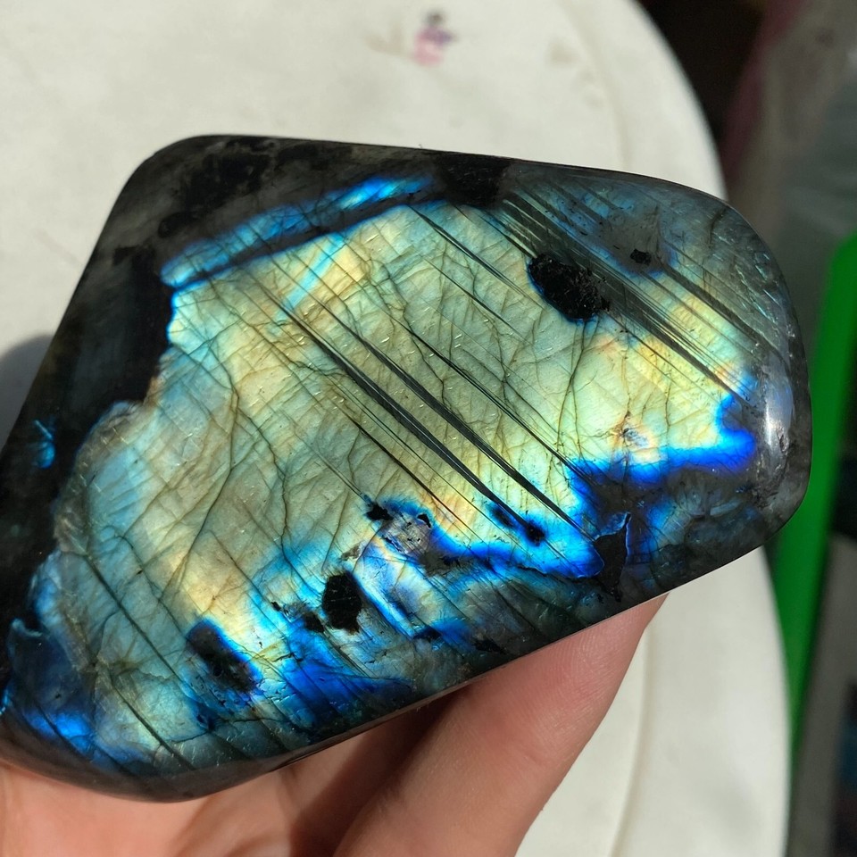 1.23LB Top Labradorite Crystal Stone Natural Rough Mineral Specimen ...