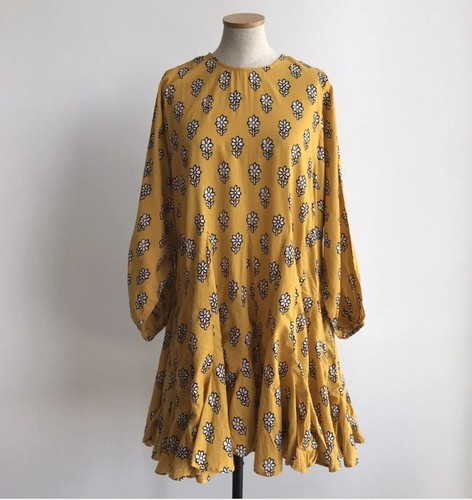 Rhode Yellow Floral Dress Size M | eBay Australia