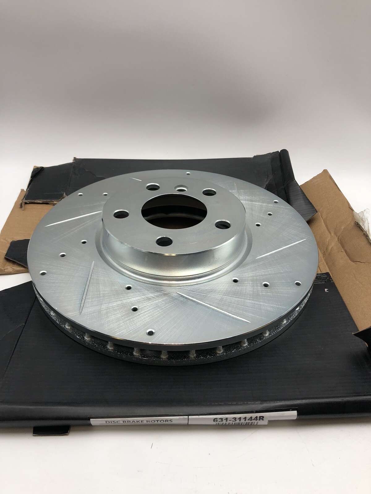 Dynamic friction Brake Rotor Drilled And Slotted Zinc Disc Brake Front ...