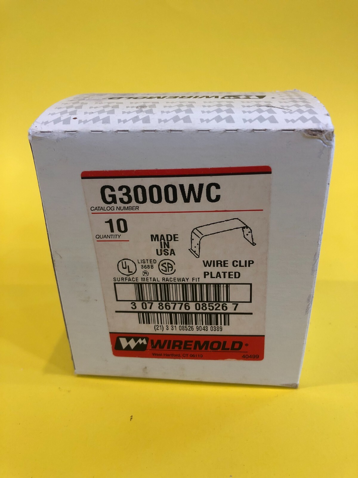 G3000WC WIREMOLD 3000 SERIES RACEWAY WIRE CLIP PLATED (BOX OF 10) | eBay