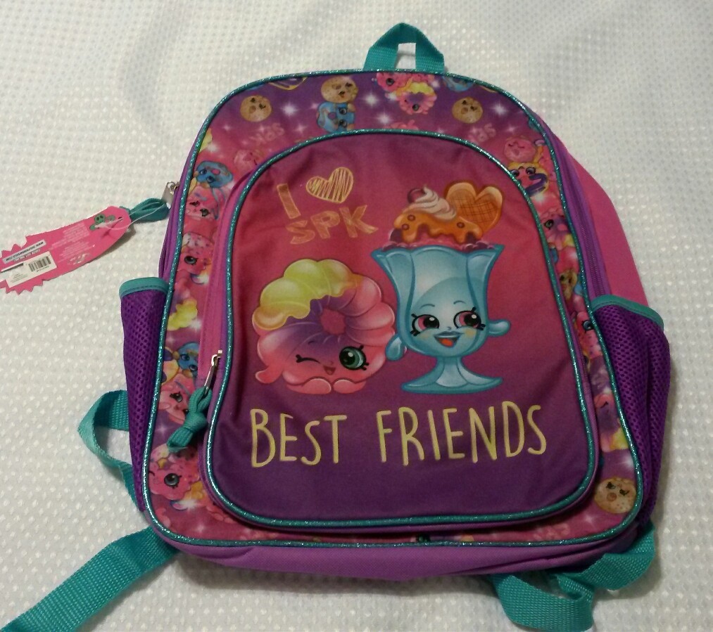 Shopkins Backpack Book Bag Tote 16'' Full Size New Pink Purple | eBay