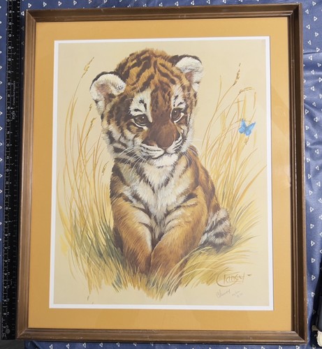 Clancy Cherry Print 83/500- Tiger Cub - with Orig Vtg Frame 1983 Signed ...