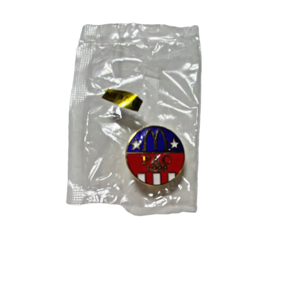 McDonalds GOLDEN ARCHES M PAC 1999 Enamel Lapel Pin 1999 NEW IN SEALED ...