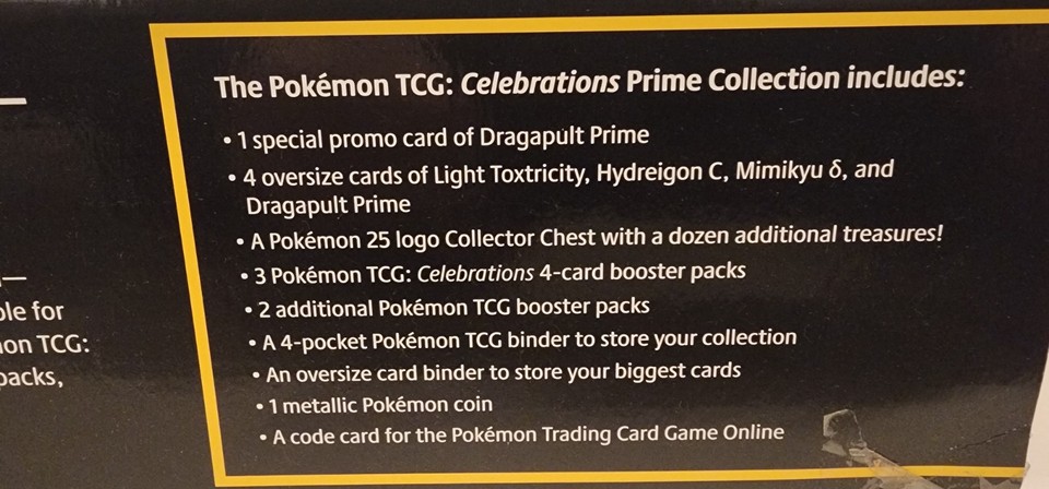 Pokemon TCG 25th Anniversary Celebrations Prime Collection Amazon ...