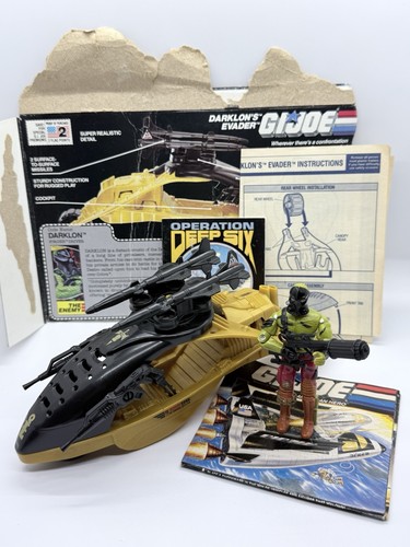 G.I. Joe 1989 Darklon's Evader 100% COMPLETE With Darklon Blueprints ...