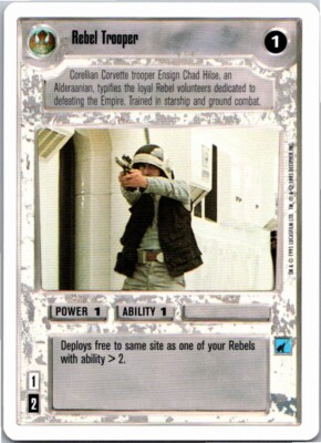 Star Wars CCG Rebel Trooper Premiere WB TCG Decipher Free Shipping! | eBay