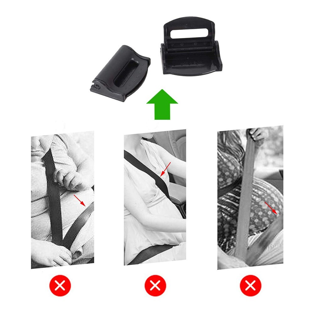 2x Auto Gurtstopper Gurtclip Sicherheitsgurt Schloss Gurtadapter Satz ...