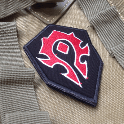 WOW World of Warcraft Orc BADGE EMBROIDERED Hook & Loop PATCH | eBay