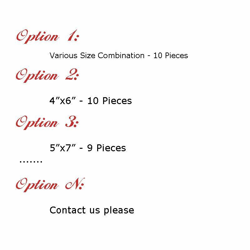 10 PCs Picture Photo Frame Set Wall Black Sticker Vinyl Decal Decor ...