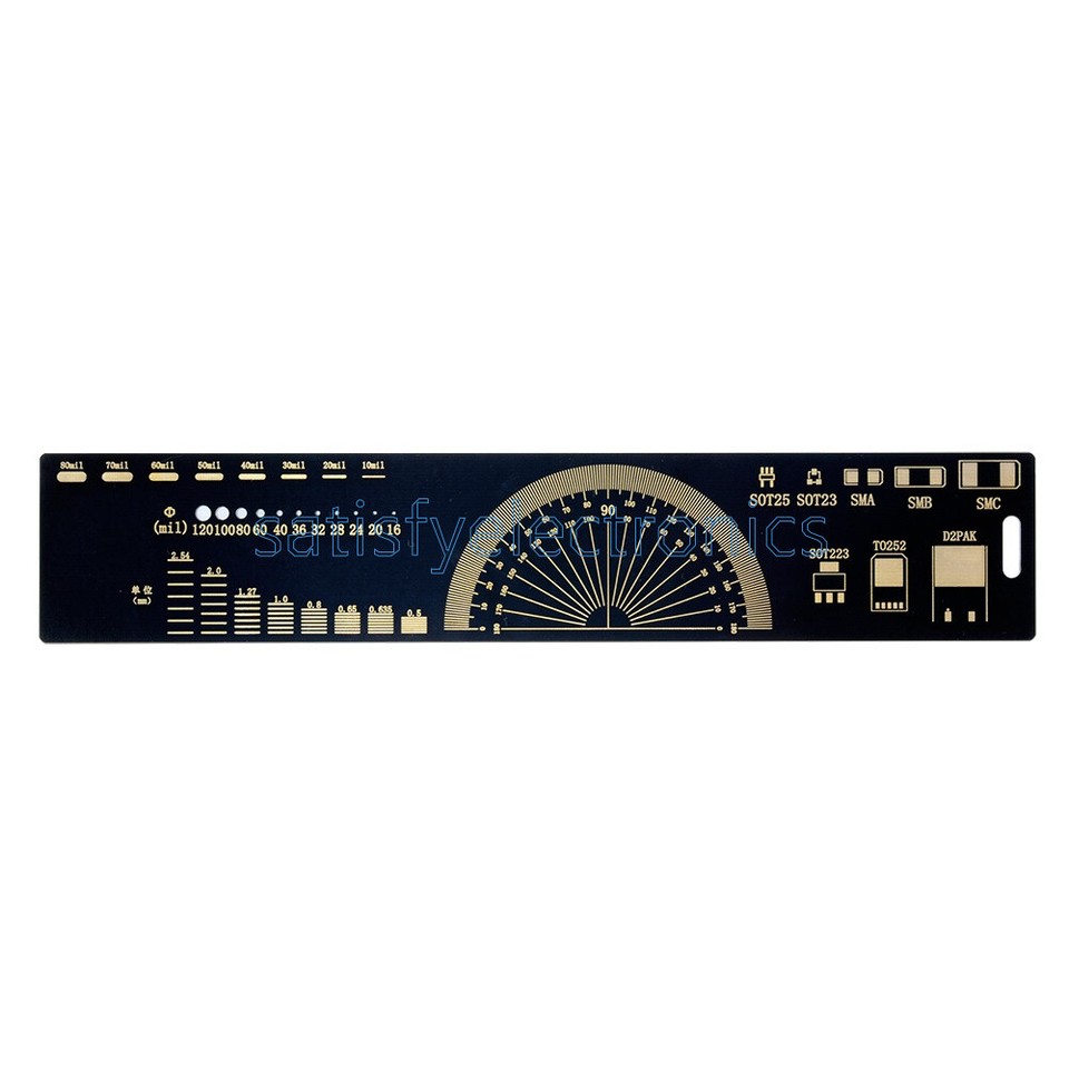 20cm Multifunctional PCB Ruler PCB Measuring Tool Angle Measure Meter ...