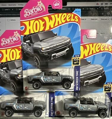 Hot Wheels 2024 GMC Hummer EV Barbie Movie Ken’s Hummer LOT OF 3 184/ ...