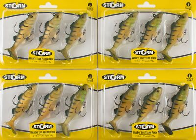 (LOT OF 4) STORM WILDEYE LIVE PERCH 1/4OZ WLPE03YP YELLOW PERCH CR5376 ...