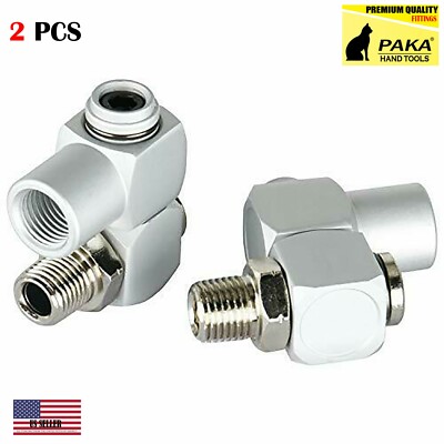1/4'' Air Tool Swivel Fitting, 2 Pcs 360 Degree Swivel Air Hose ...