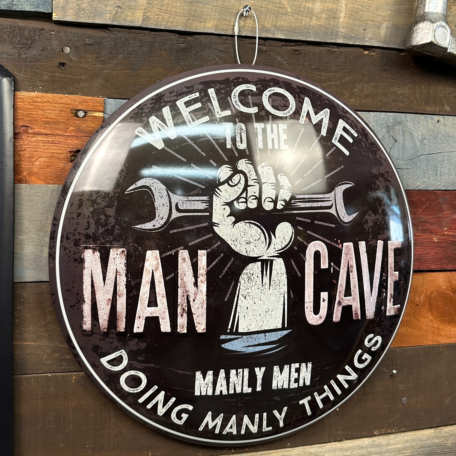 Man Cave Dome Round Metal Sign Bar Man Cave Garage Wall Decor | eBay