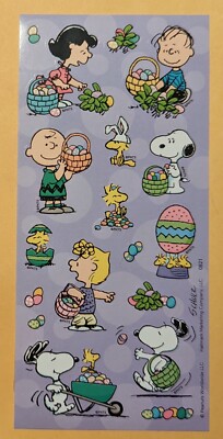 Charles M. Schulz Peanuts Characters Snoopy Easter Sticker Sheet | eBay
