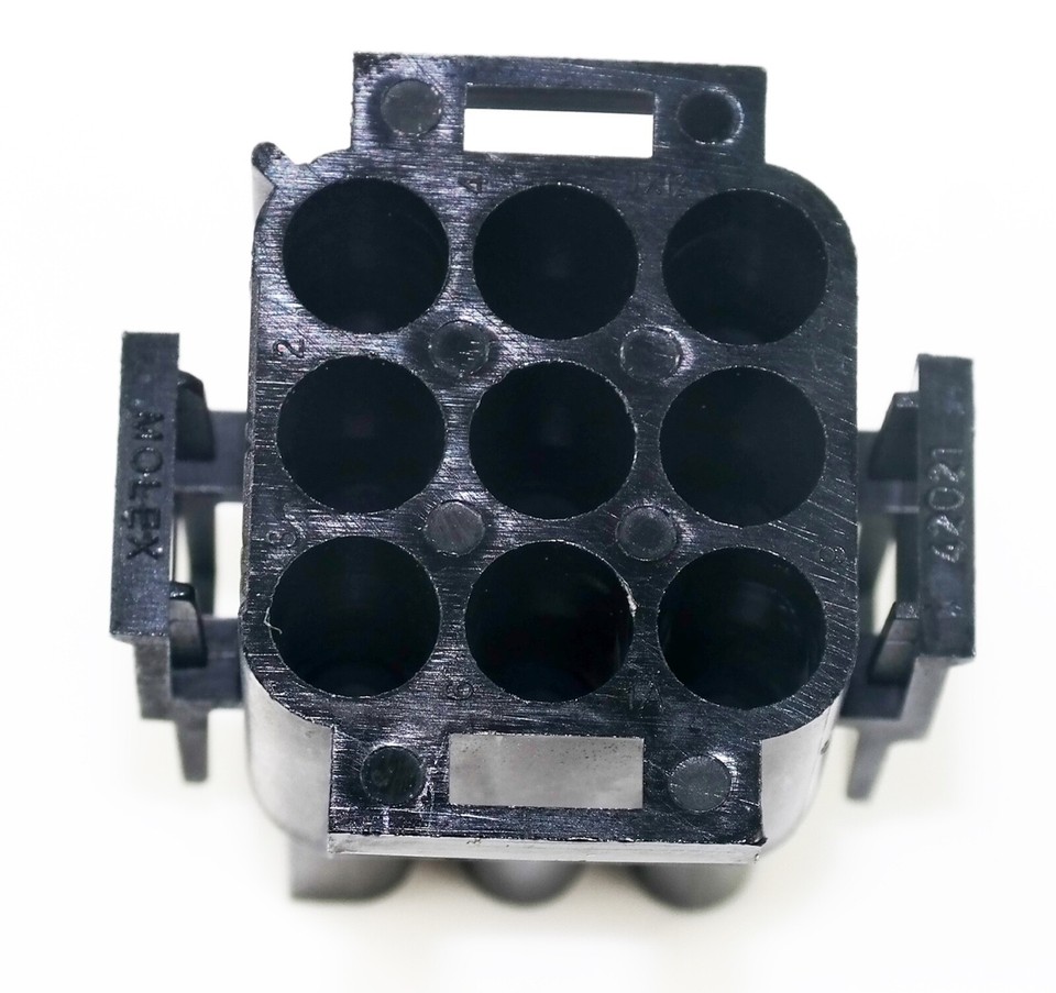 Molex MLX 9-PIN Plug 2.13mm Power Crimp Housing Latch Lock w/14-20 AWG ...