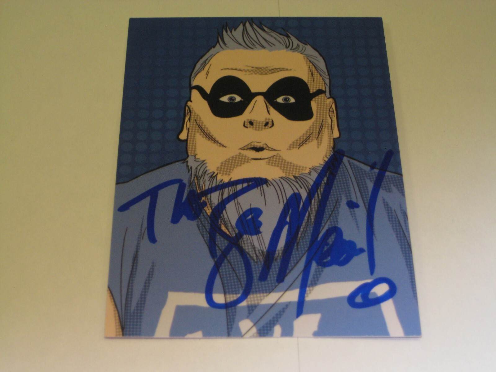 RARE! WWE WRESTLING GREAT THE BLUE MEANIE SIGNED AUTOGRAPHED CARD COA ...