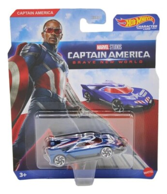 Hot Wheels Marvel Character Cars Captain America Diecast Car | eBay