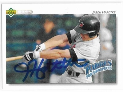 JASON HARDTKE Autographed Signed 1992 Upper Deck Minors card San Diego ...