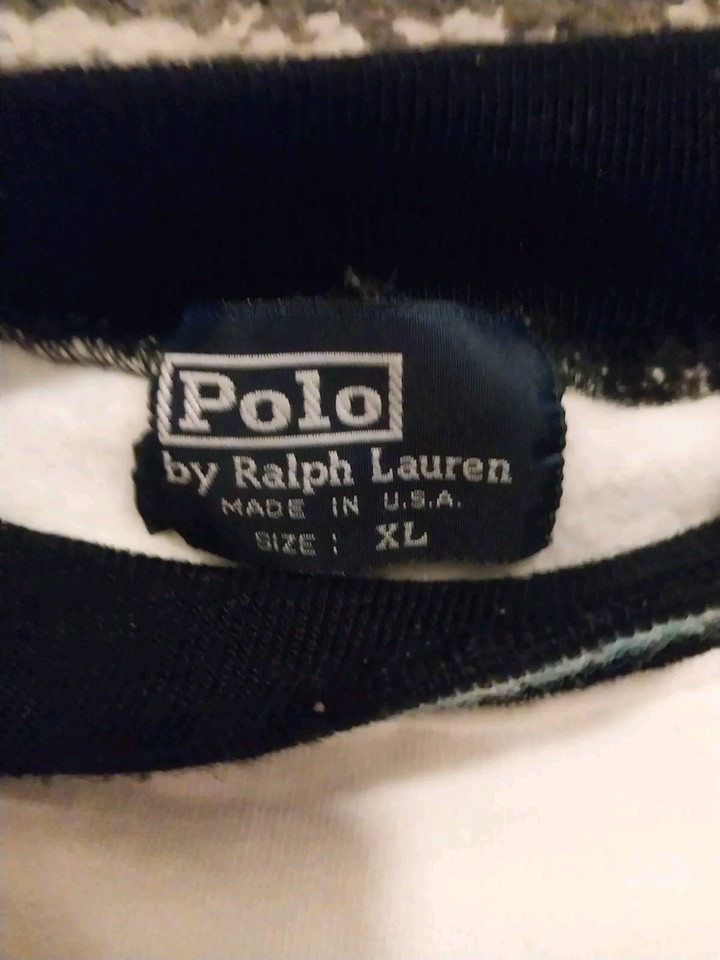 VTG Polo Ralph Lauren Blue Purple Striped Trim Shield Embroidered ...
