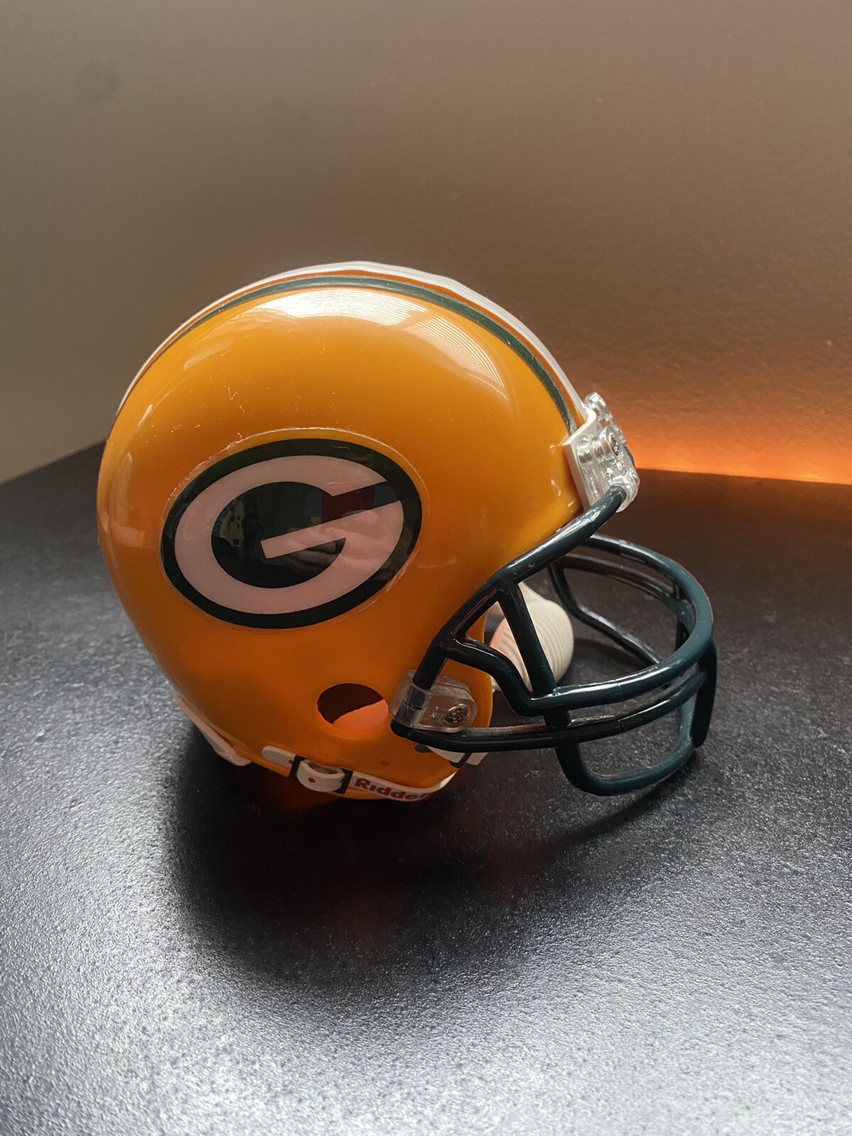 Riddell NFL Mini Helmet Green Bay Packers GB 3-5/8" with Chinstrap | eBay