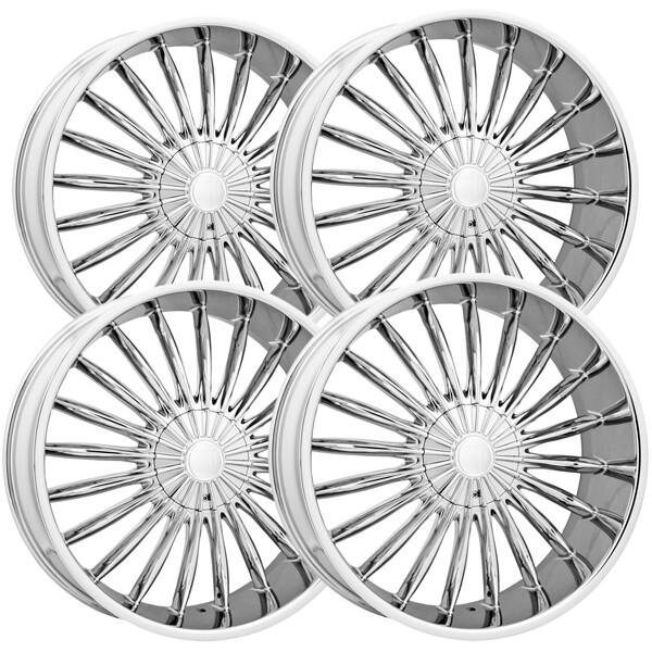 (Set of 4) Velocity VW11 20x8.5 5x4.5"/5x120 +35mm Chrome Wheels Rims ...