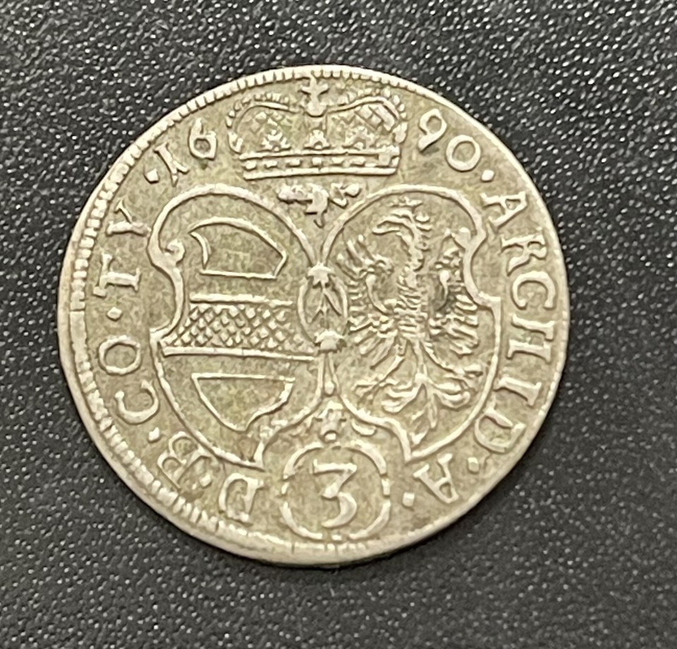 Austria 1690 3 Kreuzers Silver Coin: Leopold I/Hall | eBay