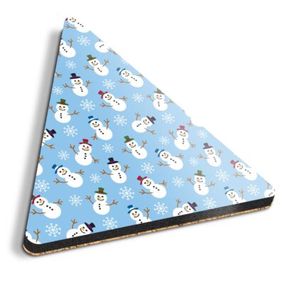 1x Triangle Coaster - Christmas Pattern Snowmen Snow #12407 | eBay