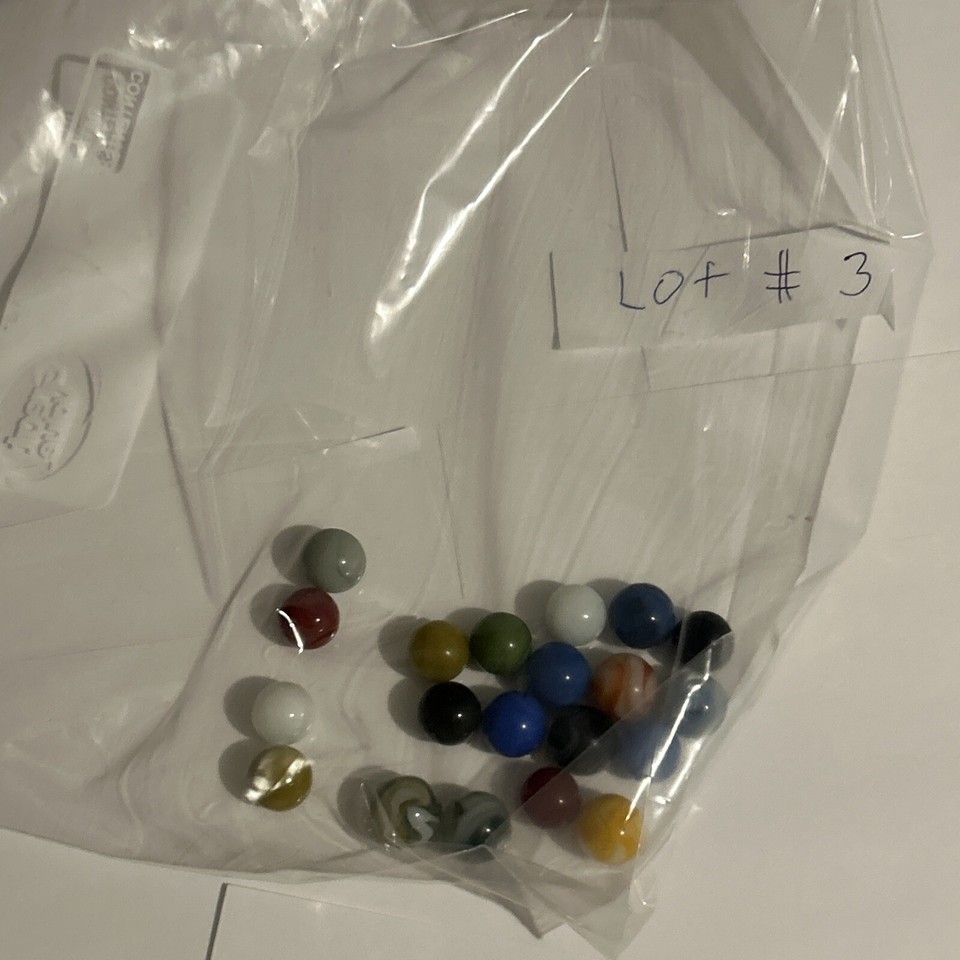 AUTHENTIC Vintage Marbles LOT of 20 - 1930-1950s ~ 8 SWIRL Marbles ...