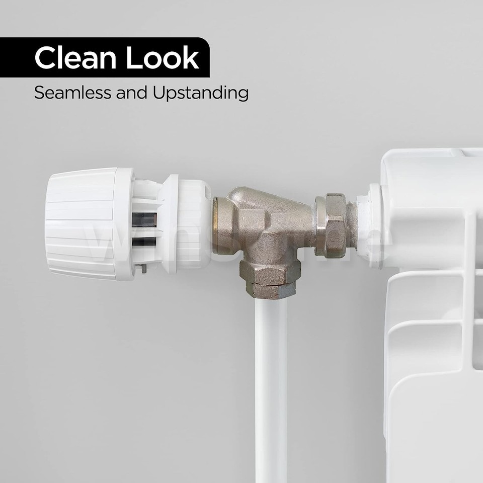 8 Pc White Radiator Pipe Sleeves Long PVC Shrouds Snap Around Pipes ...