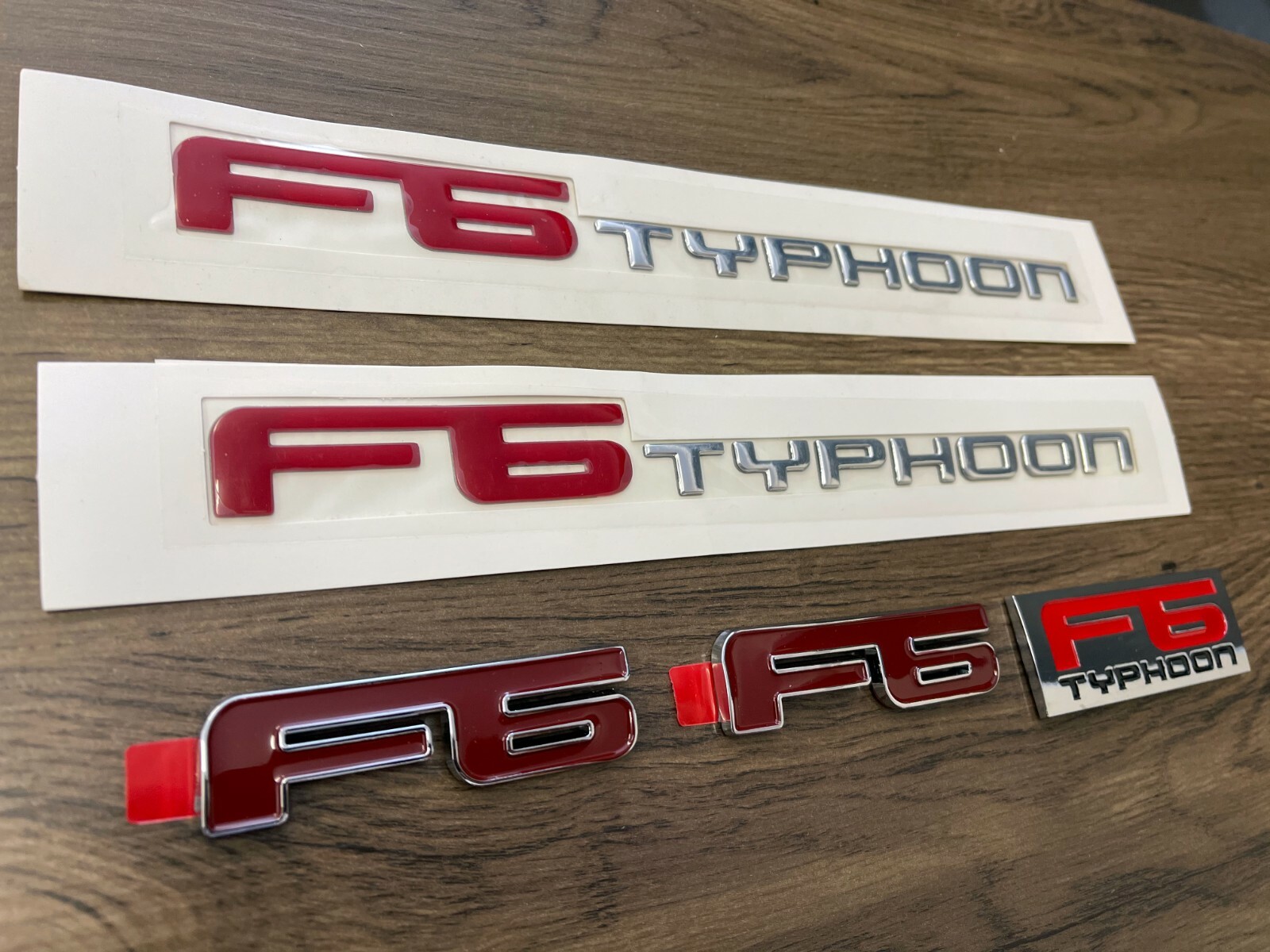 FPV F6 Typhoon bage set for BA BF series, decals badge for door/boot ...