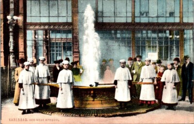 Postcard Karlsbad Der neue sprudel Germany Divided back | eBay