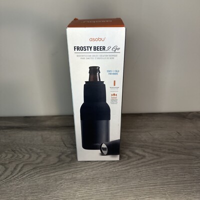 Asobu Beer 2Go Vacuum Insulated Double Walled Stainless Steel Cap Open ...