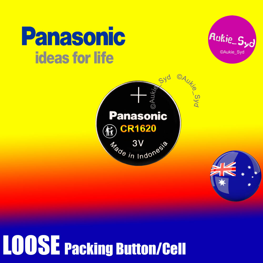 2 (TWO) Cells of LOOSE Panasonic Pack CR1620 Lithium Battery 3V ...