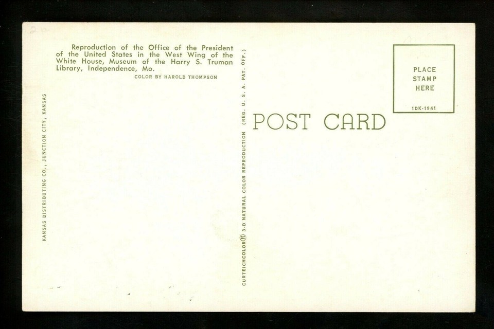 Political President postcard Harry Truman library Independence Missouri ...
