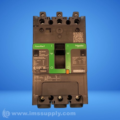 Schneider Electric BDL36100 3-Pole 100 Amp Circuit Breaker FNIP | eBay