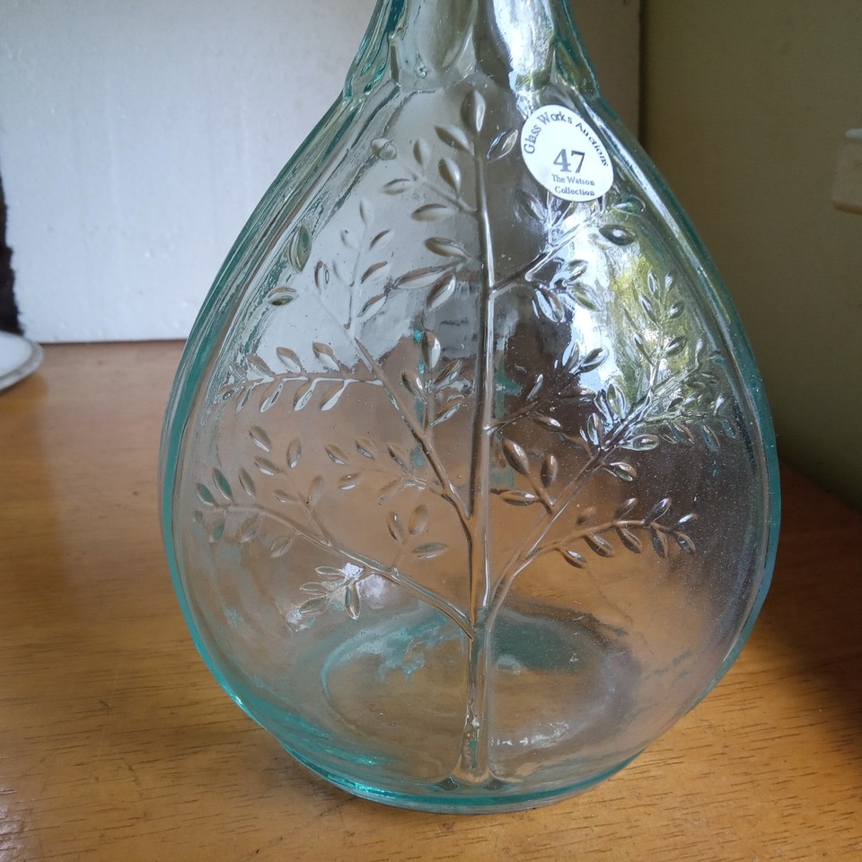 OPEN PONTIL 1850s SHEAF OF WHEAT SUMMER TREE GXIII-47 HISTORICAL FLASK ...